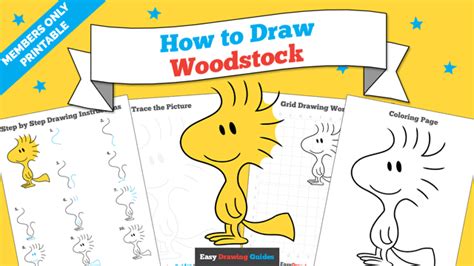 How To Draw How To Draw Woodstock From Peanuts Really Easy Drawing