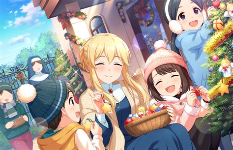 Safebooru Blonde Hair Blush Clarice Idolmaster Closed Eyes Dress