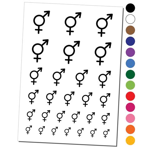 Male And Female Sign Intersex Androgynous Hermaphrodite Gender Symbol