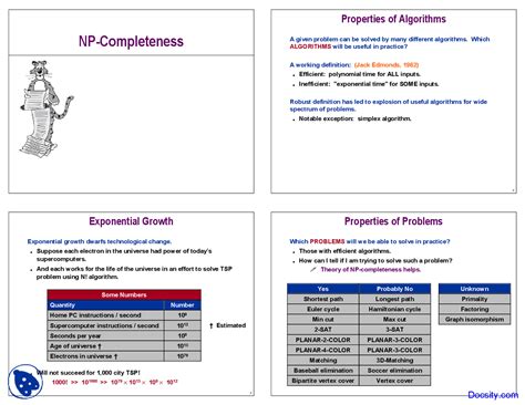 Np Completeness Algorithm And Complexity Analysis Lecture Slides Docsity