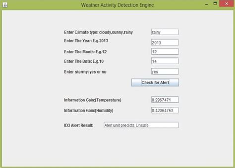 Weather Activity Detection Engine Based On Id3 Algorithm Download