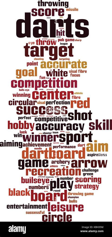 Darts Word Cloud Concept Vector Illustration Stock Vector Image Art Alamy