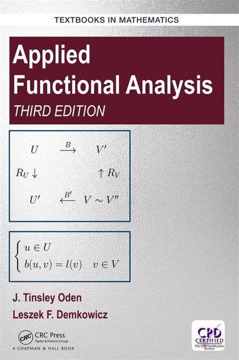 Textbooks In Mathematics Applied Functional Analysis Ebook J Tinsley Oden