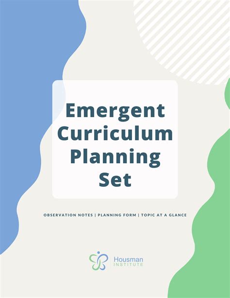 Emergent Curriculum Planning Set