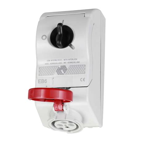 Ilme Eb6 16a 3pe 415v Interlocked Socket Ip66 Ki1664eb6 Cef