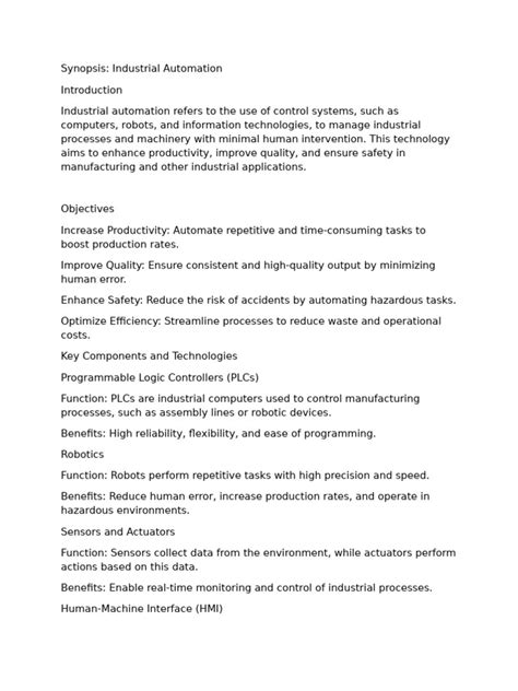Industry Automation Pdf Automation Programmable Logic Controller