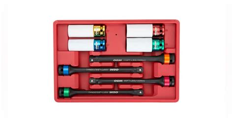 8 Pc Torque Limiting Extension And Thin Wall Socket Set No 24228 Vehicle Service Pros