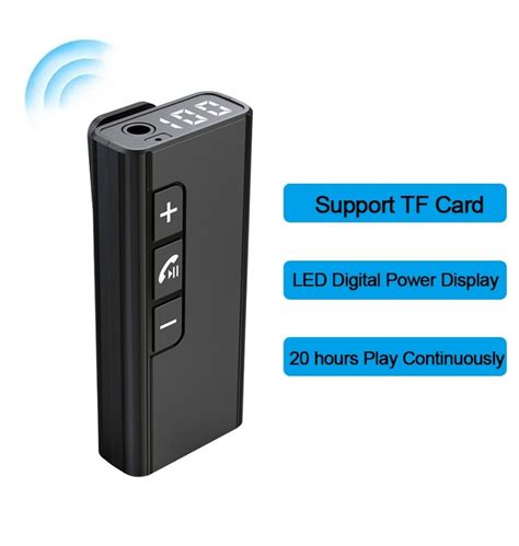 차량용블루투스리시버 동글이 Aux블루투스 핸즈프리 어댑터 무선 자동차 Bt 디지털 디스플레이 오디오 헤드폰 티몬