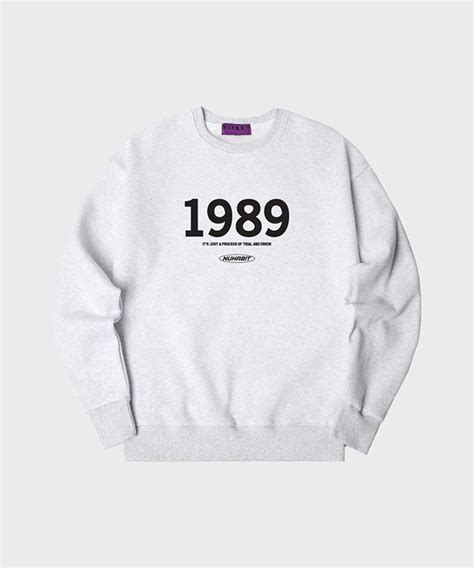 1989 Logo 오버핏 기모 맨투맨 Som4 1nh7098 에이블리