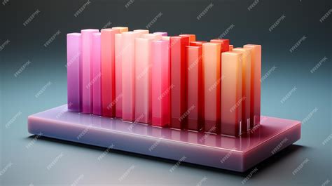 3d Template Of A Blank Bar Graph Serving As A Mockup For A Colorful Statistic Bar Chart