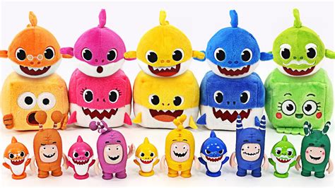 무슨색일까요~ 상어가족 오드봇의 알록달록 재밌는 색깔놀이 핑키팝토이 Youtube