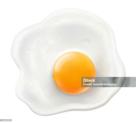 하얀 배경에 분리된 맛있는 프라이드 치킨 달걀 고전적인 단백질이 풍부한 아침 식사 평면도 건강한 식단 사실적인 3d 벡터 일러스트레이션 3차원 형태에 대한 스톡 벡터 아트