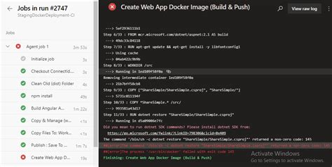 Net Core Docker Image In Release Pipeline Azure Devops Failed With