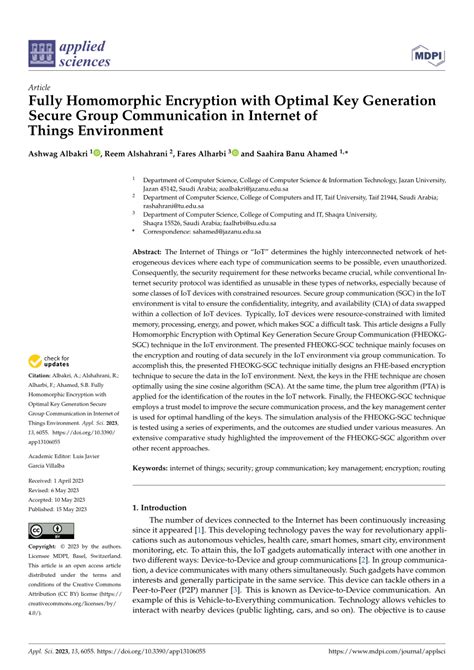 Pdf Fully Homomorphic Encryption With Optimal Key Generation Secure