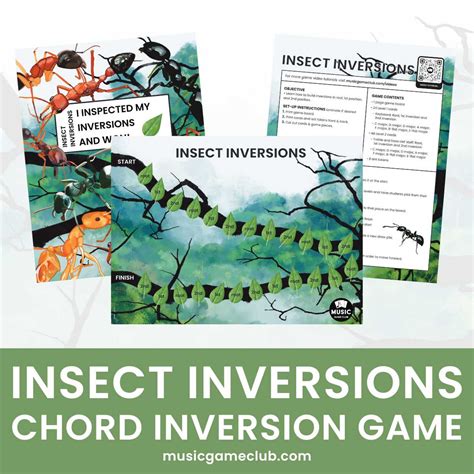 Insect Inversions Chord Inversion Game Printable Music Game Club