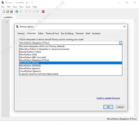 getting started with thonny micropython with esp32 esp8266