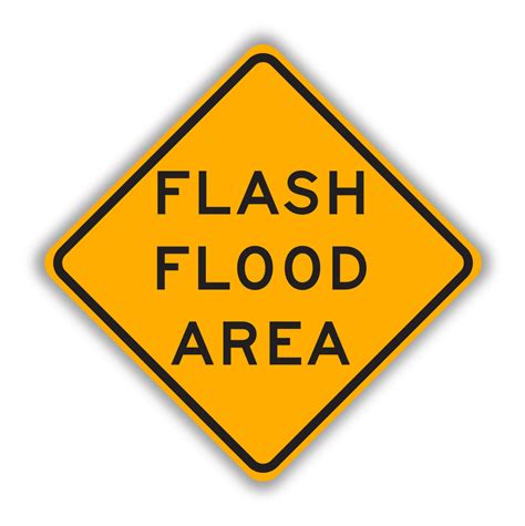 Sw35 Ca Flash Flood Area Sign Special Warning Signs Sw Tapco