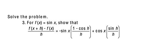 solved solve the problem for f x sinx ﻿show