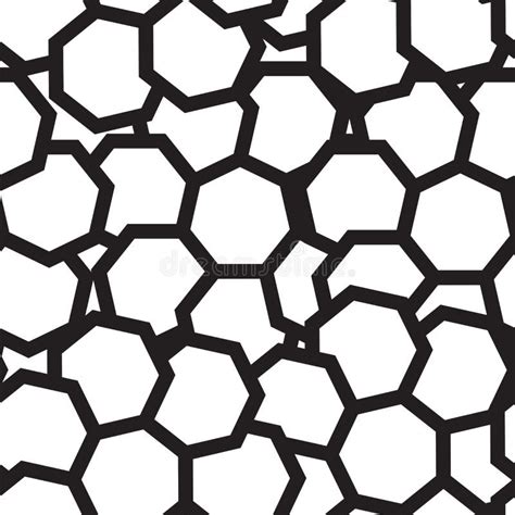 Black And White Geometric Abstract Background Seamless Pattern Vector Illustration Stock