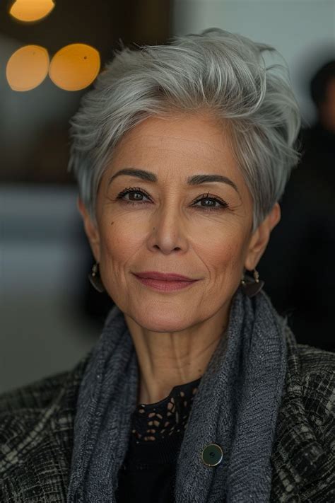 12 Sophisticated Hairstyles With Bangs For Women Over 60 Short White Hair Short Silver Hair