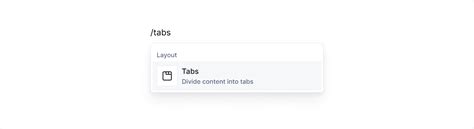 tabs layout blocks made with supernova