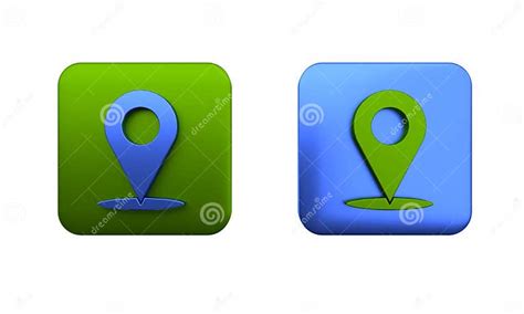 Colorful Map Pin Icon Isolated On White Background Navigation Pointer
