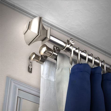Amazon Com A F Rod D Cor Phife Triple Curtain Rod Inch Satin Nickel Home