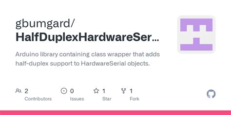 Github Gbumgardhalfduplexhardwareserial Arduino Library Containing Class Wrapper That Adds