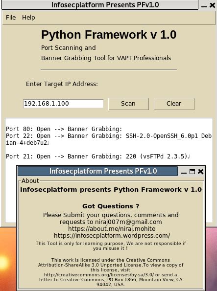 github niraj007m python framework v1 0 python framework for vapt v1