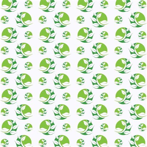 Premium Vector Green Leaf Vector Design Seamless Pattern Illustration