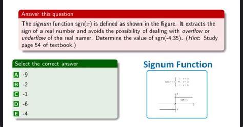 Solved Answer This Question The Signum Function Sgn X Is Chegg Com