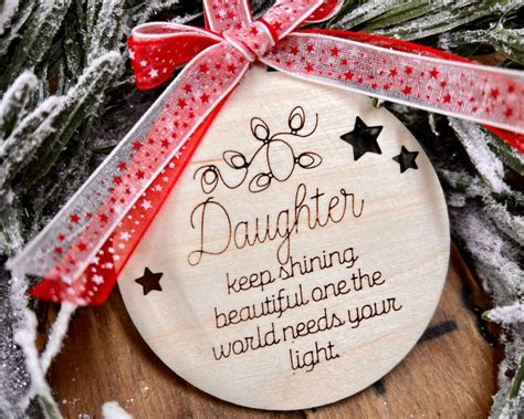 Daughter Christmas Ornament Svg File For Laser Cutters Glowforge Ready