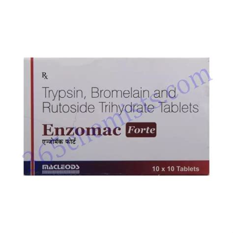 Enzomac Forte Tablet Bromelain Trypsin Rutoside 200mg 365chemists