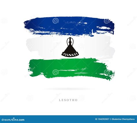 Flag Of Lesotho Abstract Concept Stock Vector Illustration Of