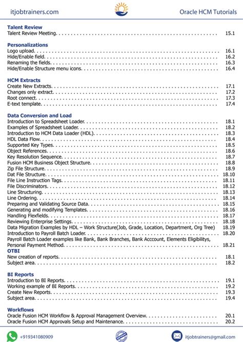 oracle hcm syllabus pdf