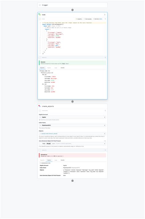 Bug Algolia Create Objects Action Throws Error Syntaxerror Unexpected Token O In Json At