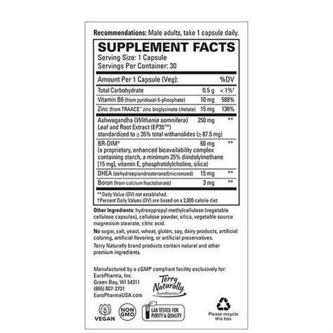 Complete Testosterone Support Terry Naturally