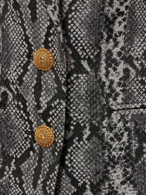 Balmain Python Single Breast Fitted Jacket Balmain