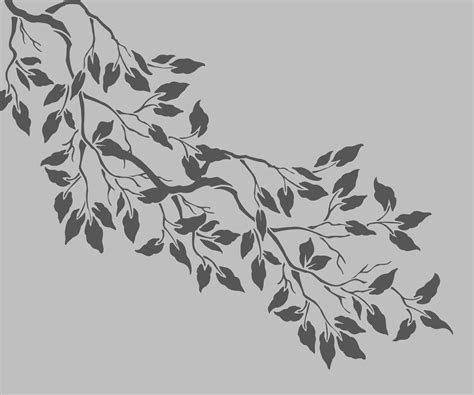 Painting Stencil Large Tree Branch Walls Stencils Plaster Stencils