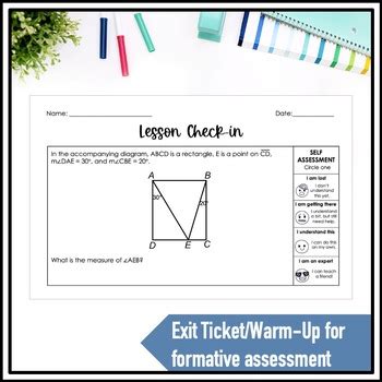 Properties Of A Rectangle And Proofs Geometry Lesson Notes Homework Exit