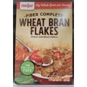 Meijer Cereal Fiber Complete Wheat Bran Flakes Calories Nutrition