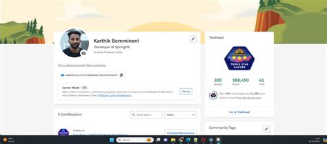 Trailhead Salesforcedeveloper Egen Springml Karthik Bommineni