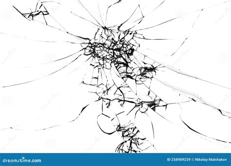 Cracks On The Glass White Background In Cracks A Broken Smartphone Screen Screen Replacement