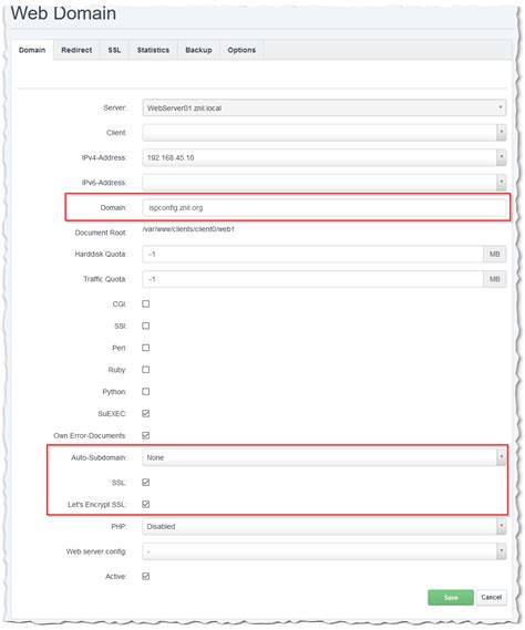 Ispconfig Ab X Webinterface Als Subdomain Auf Port Https