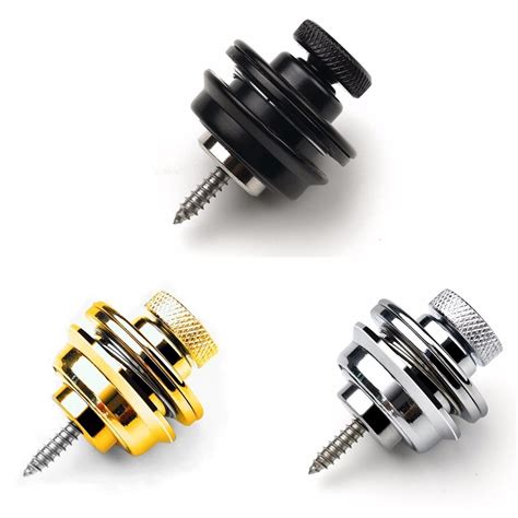 1 件吉他背帶鎖重型金屬按鈕安全帶鎖 適用於電聲 Gu Itar Bass Ukulele 蝦皮購物