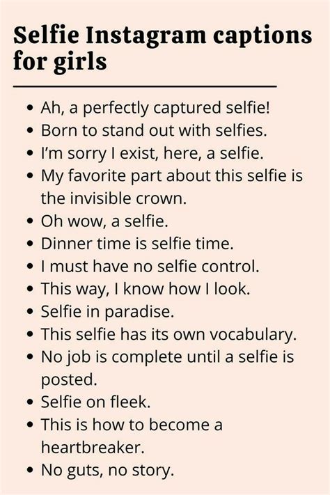 100 Selfie Captions For Instagram One Word Instagram Captions Good