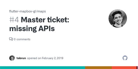Master Ticket Missing Apis · Issue 4 · Flutter Mapbox Glmaps · Github