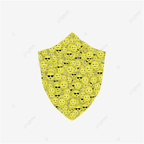 Smiley Stacked Shield Shape Smiley Stacked Shape Smiley Faces