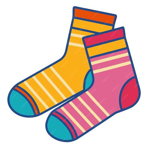 Socks Clip Art And Vector Design With A White Background Premium Ai