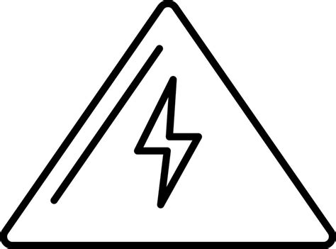 Thin Line Stroke Icon Of High Voltage Electricity 24282198 Vector Art At Vecteezy